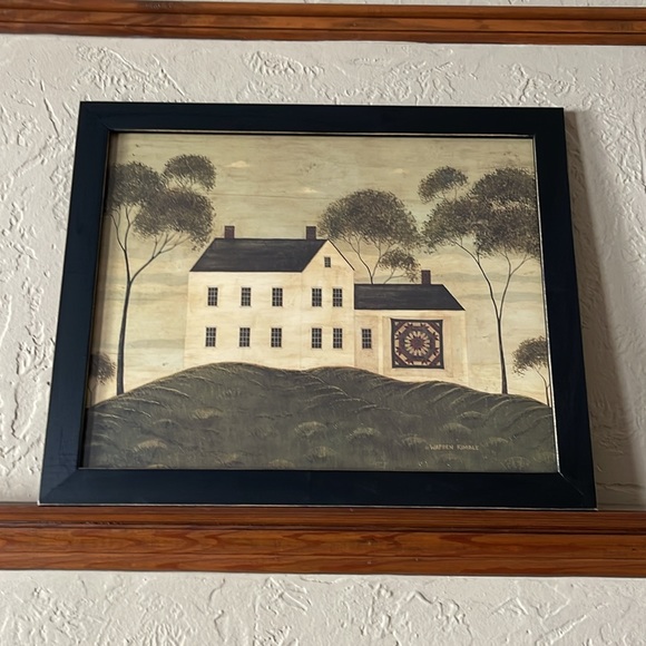 Warren Kimble | Art | Vintage Folk Art Landscape Print By Artist Warren ...